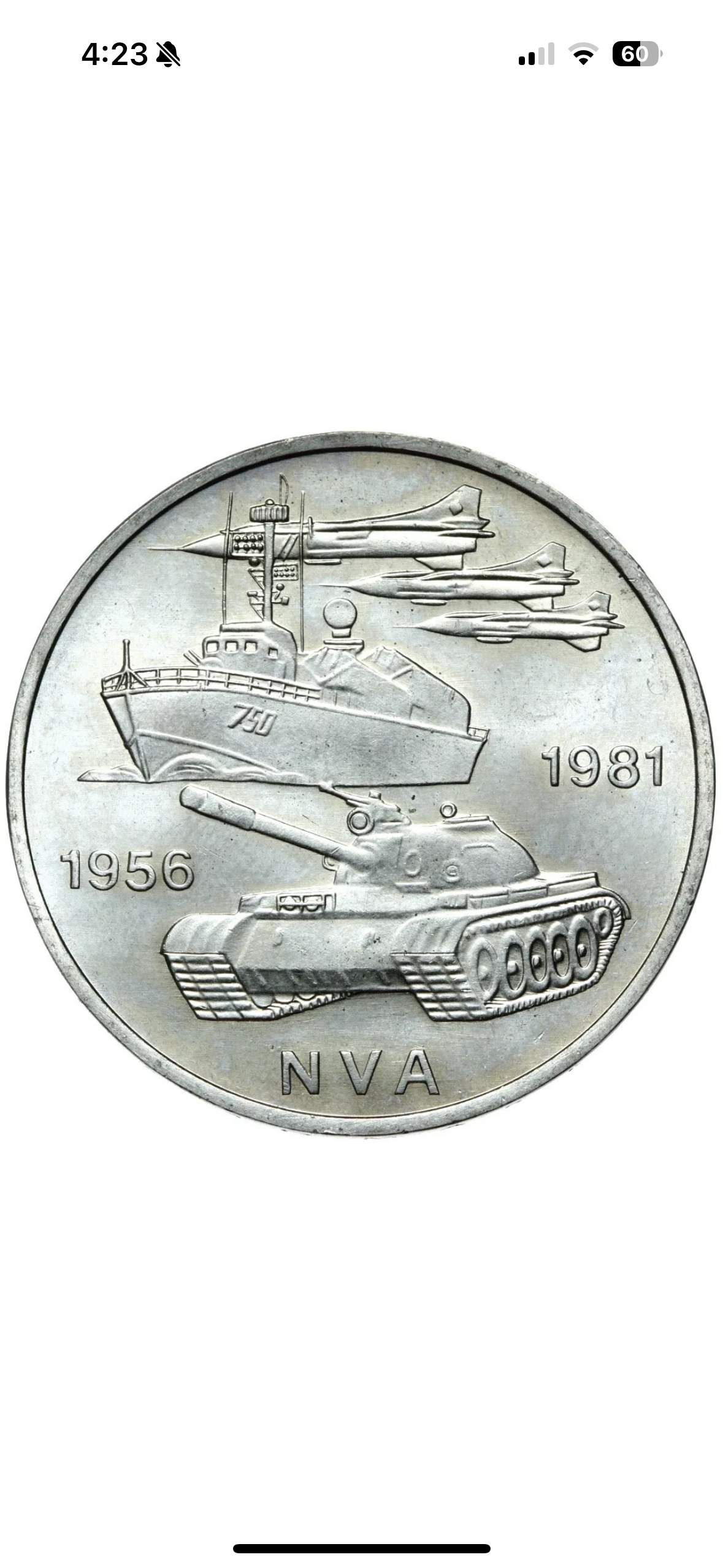 East German 25th Anniversary of NVA 10 Mark Commemorative Coin | The ...