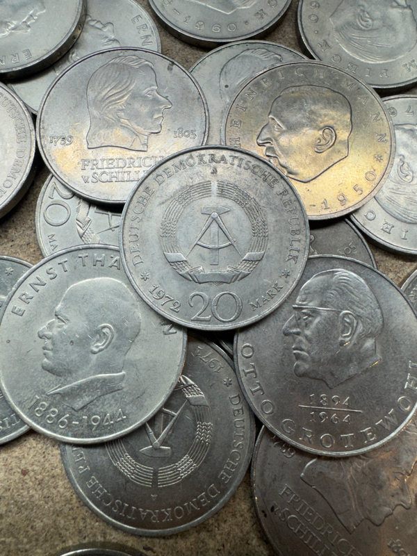East German Random 20 Mark Coin | The Liberty Quartermaster